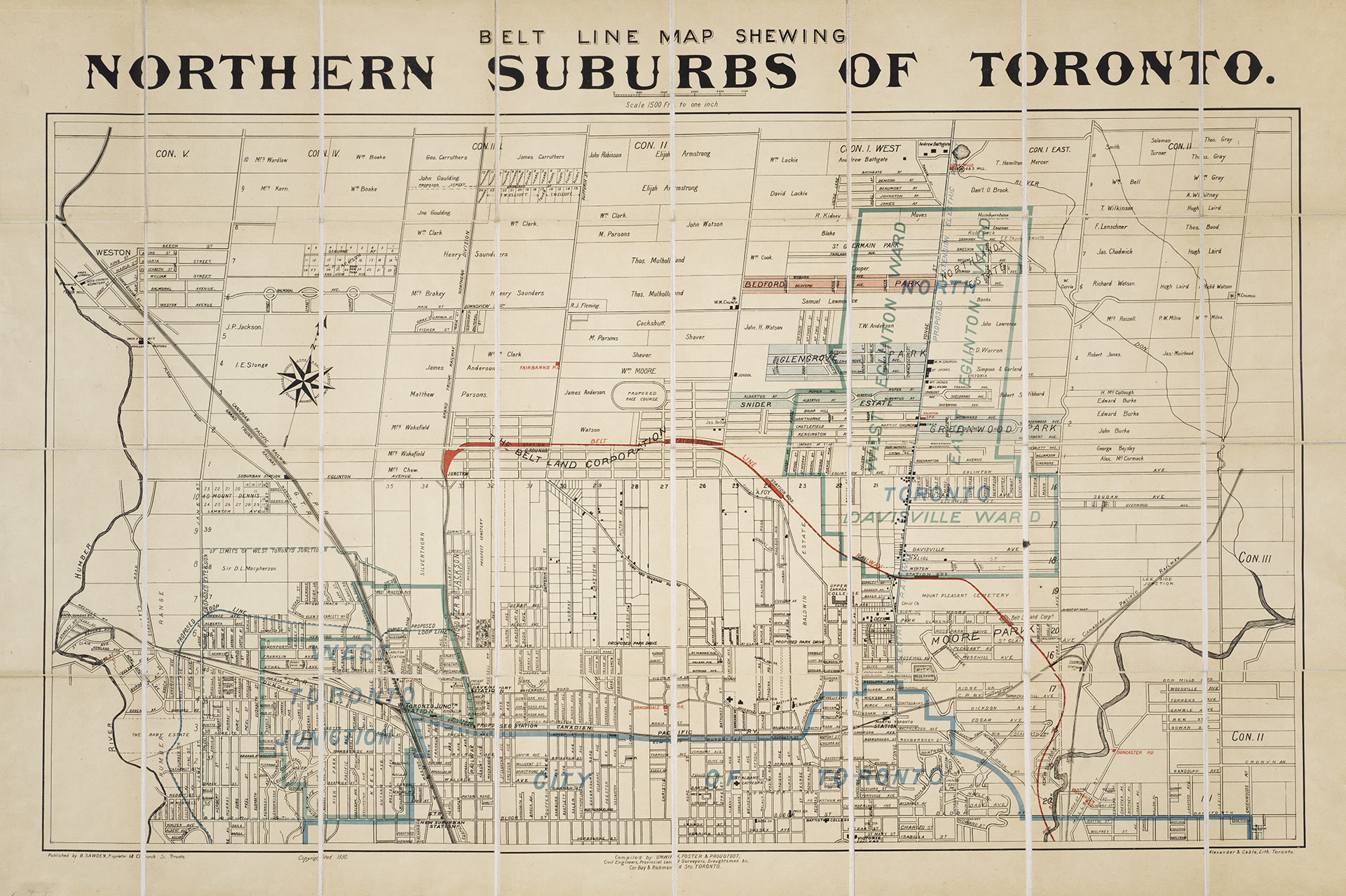 Beltline map of North Toronto – Leslieville Historical Society