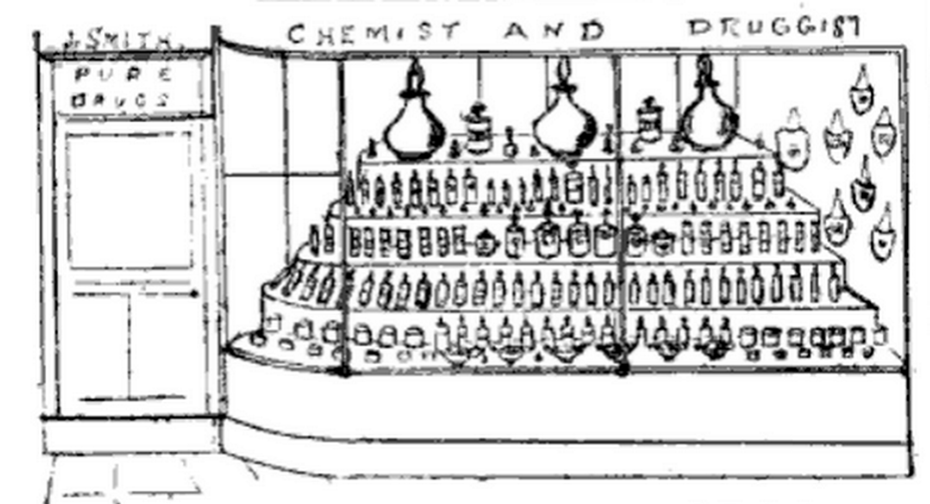 Drug store window 1892 – Leslieville Historical Society