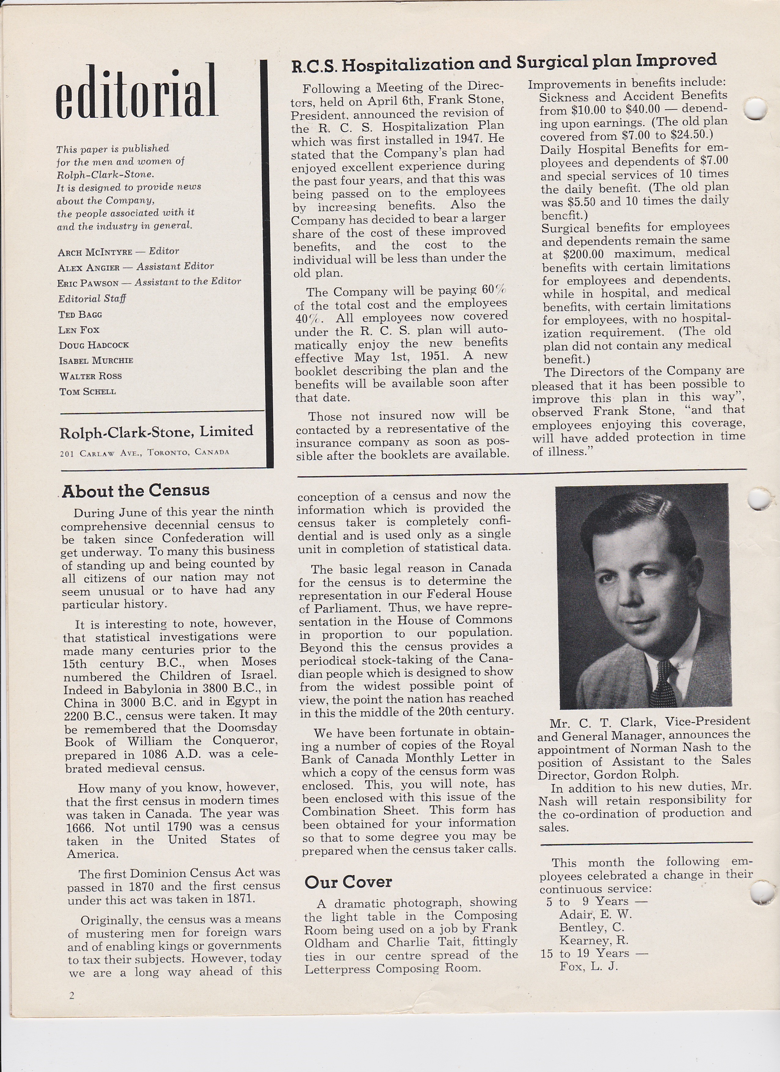 Rolph Clark Stone April 1951 – Leslieville Historical Society
