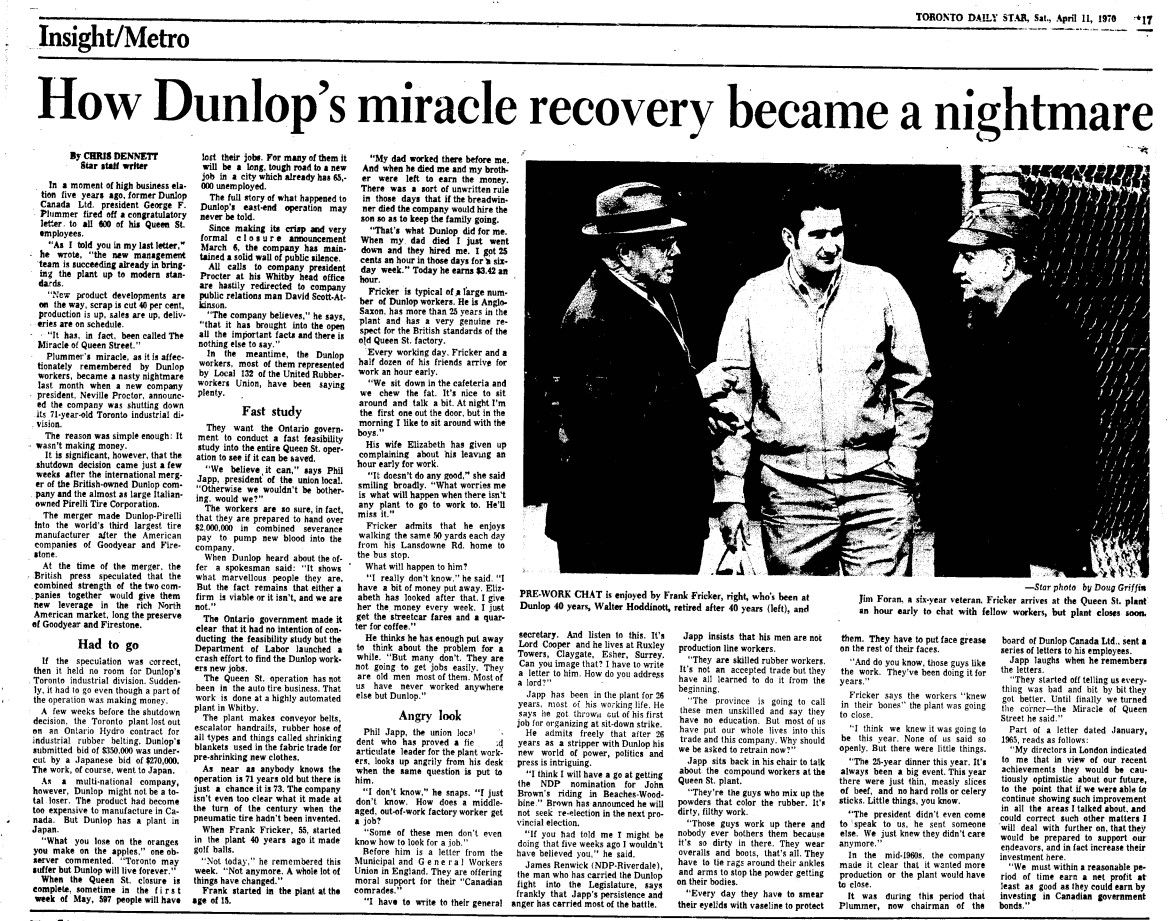 How Dunlop miracle’s miracle recovery became a nightmare, Toronto Star ...