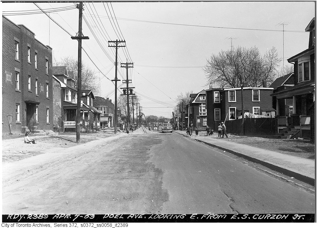 Doel Avenue, April 7, 1953 – Leslieville Historical Society
